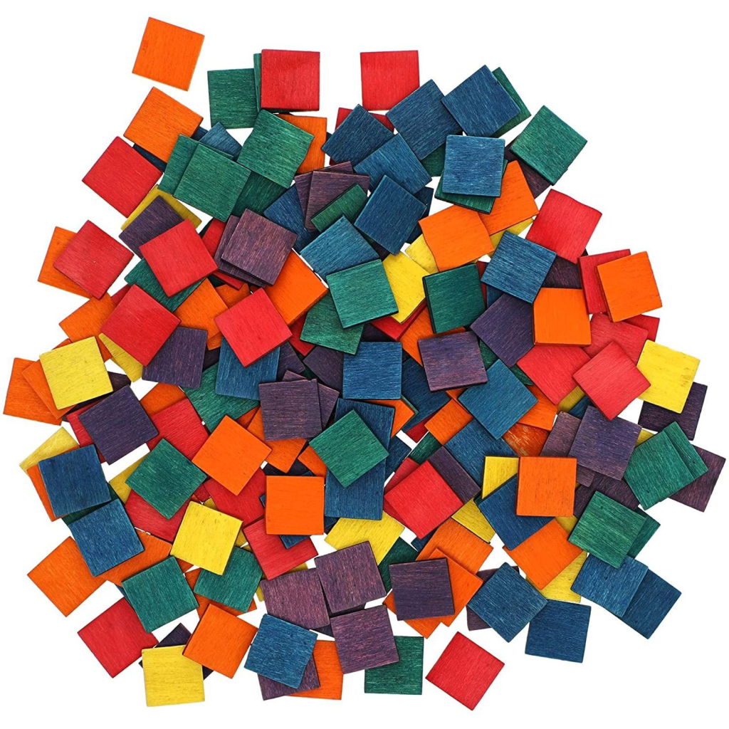 Colored Wood Tiles – Crafts and More