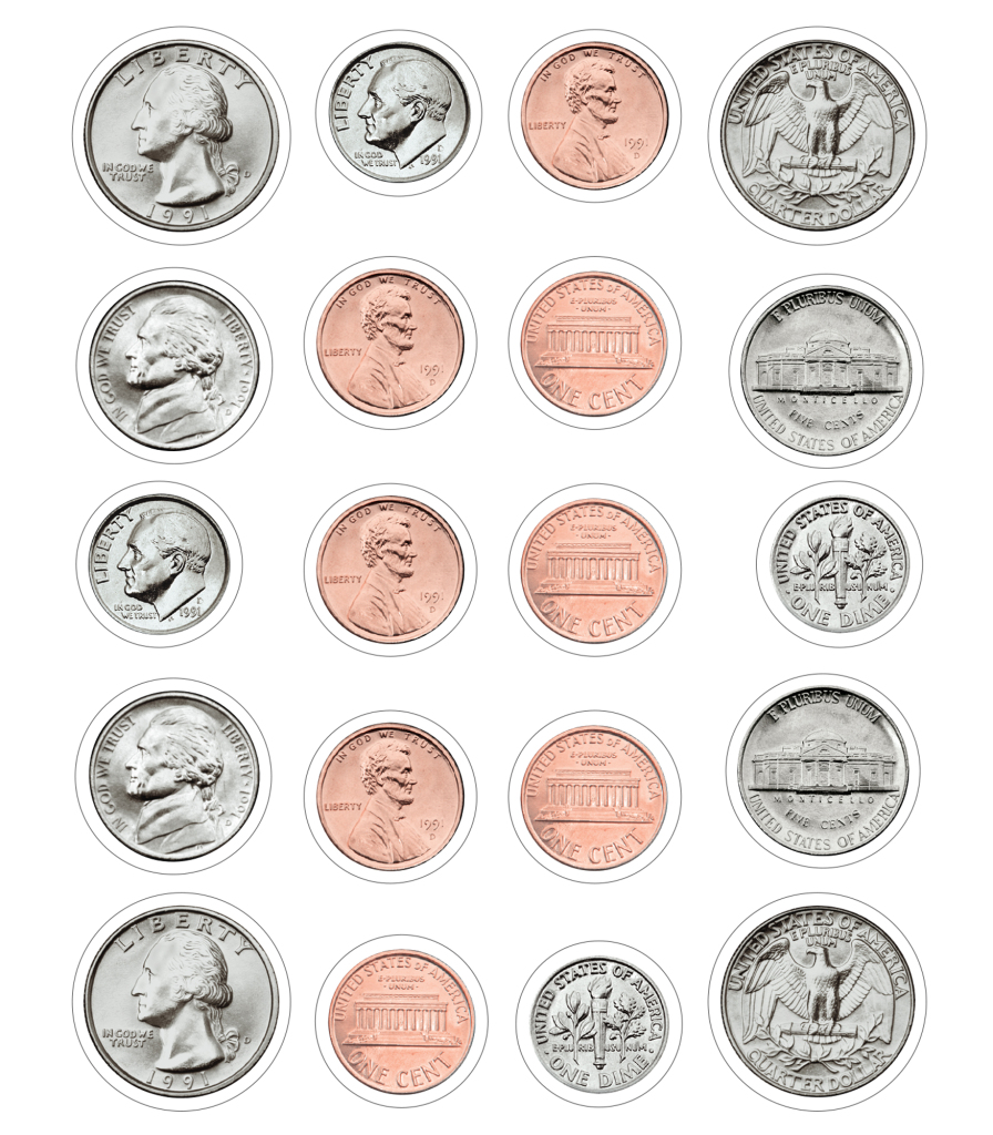Coin Stickers – Crafts and More