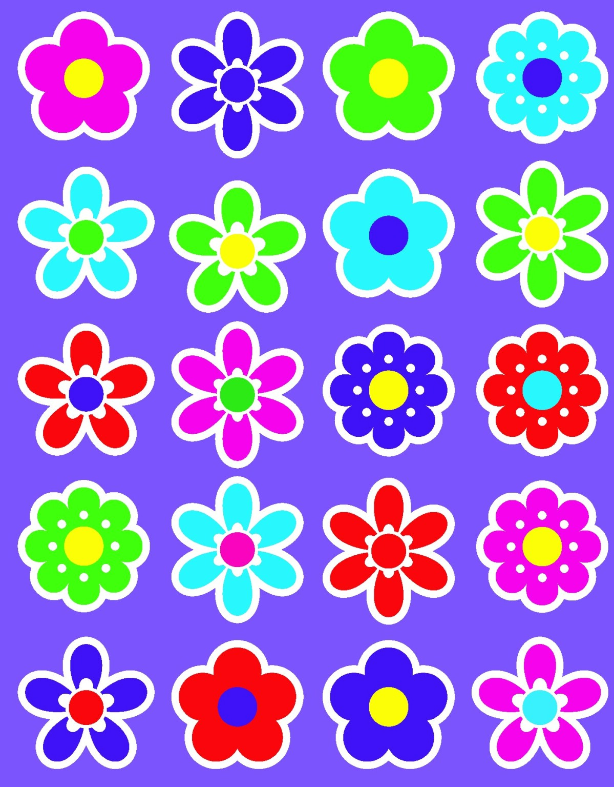 Sparkle Flower Stickers – Crafts and More