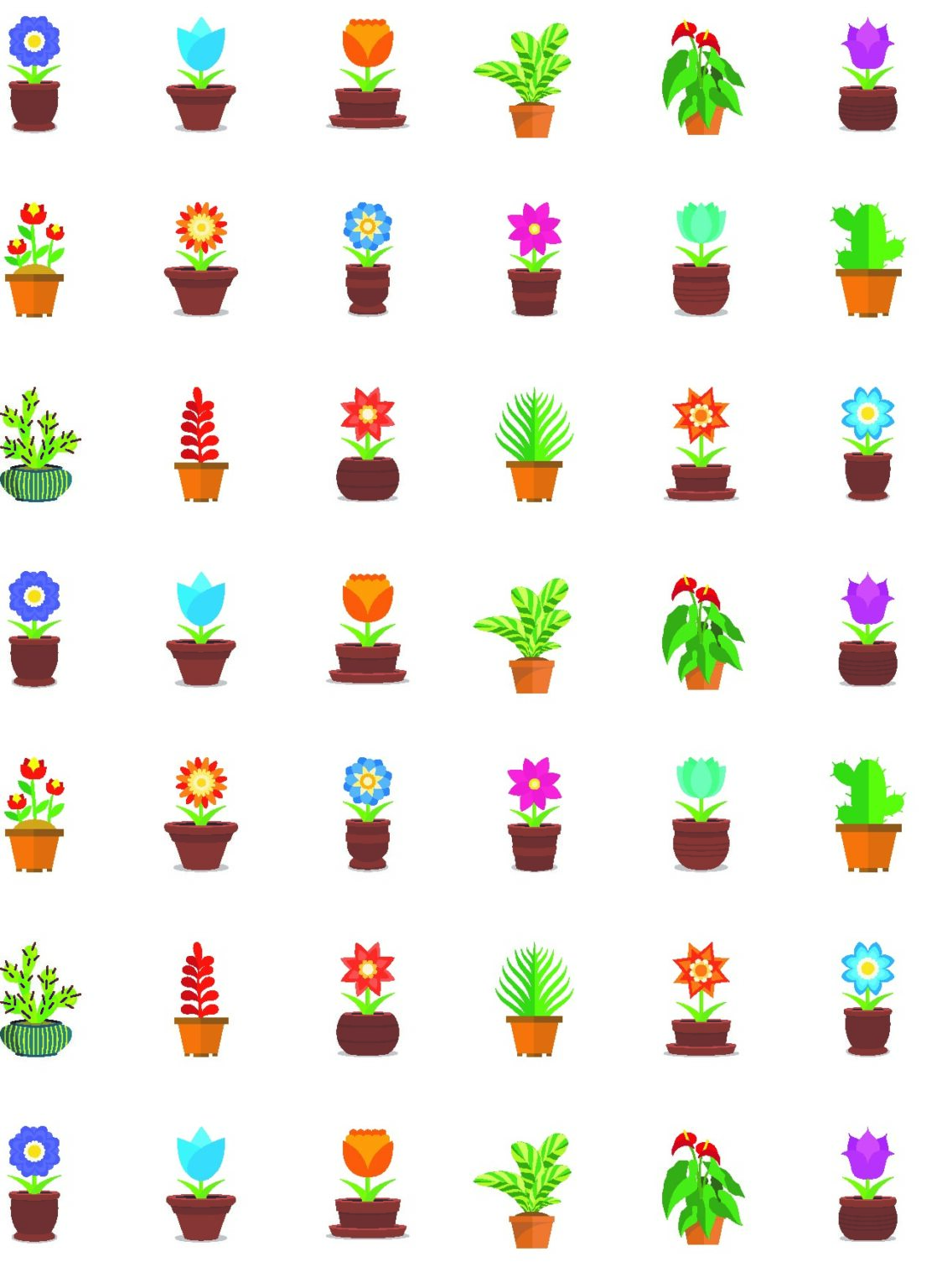 Flower Pot Stickers – Crafts and More