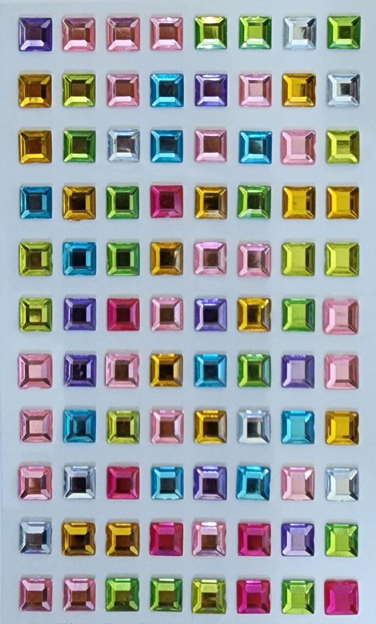 Adhesive Rhinestone – Squares – Crafts and More