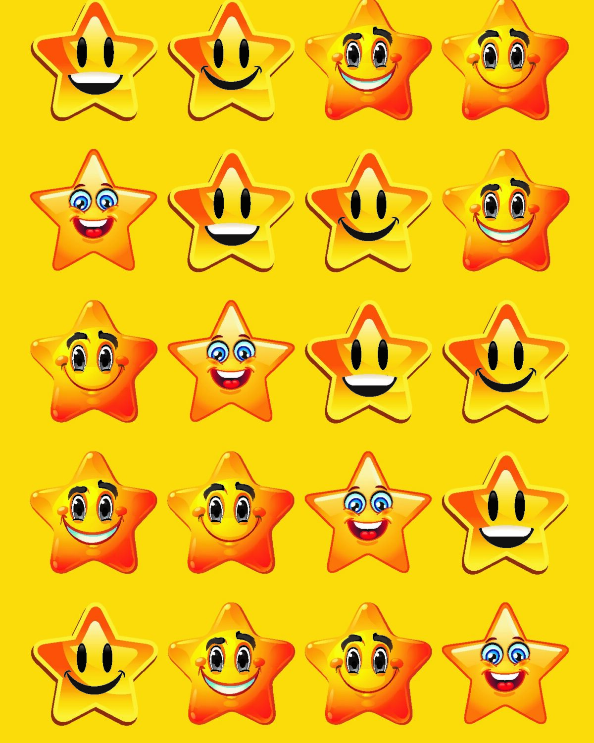 Smiling Stars Stickers – Crafts and More