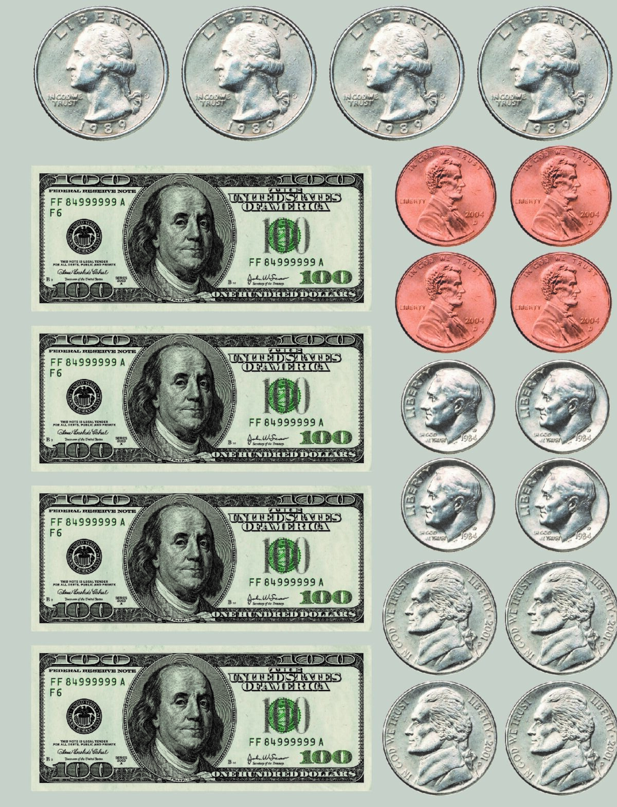 Money Bill & Coin Sticker – Crafts and More
