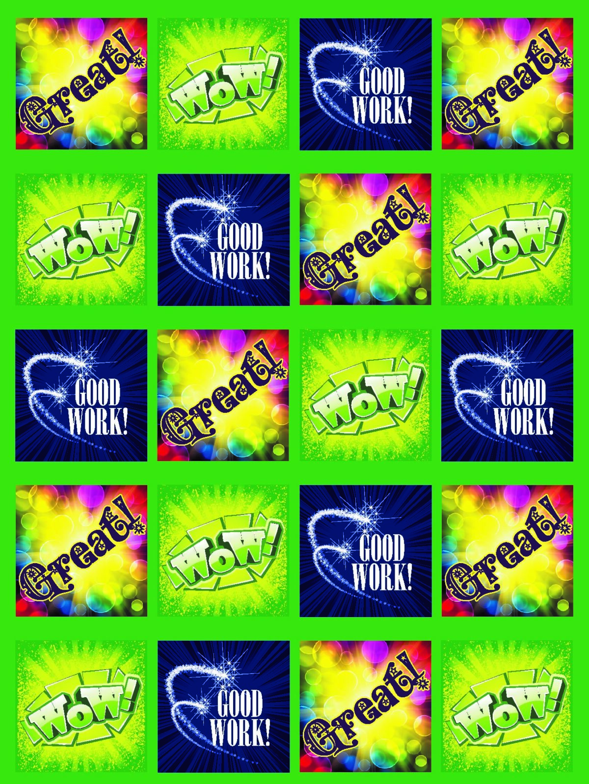 Great/Wow/Good Work Stickers – Crafts and More