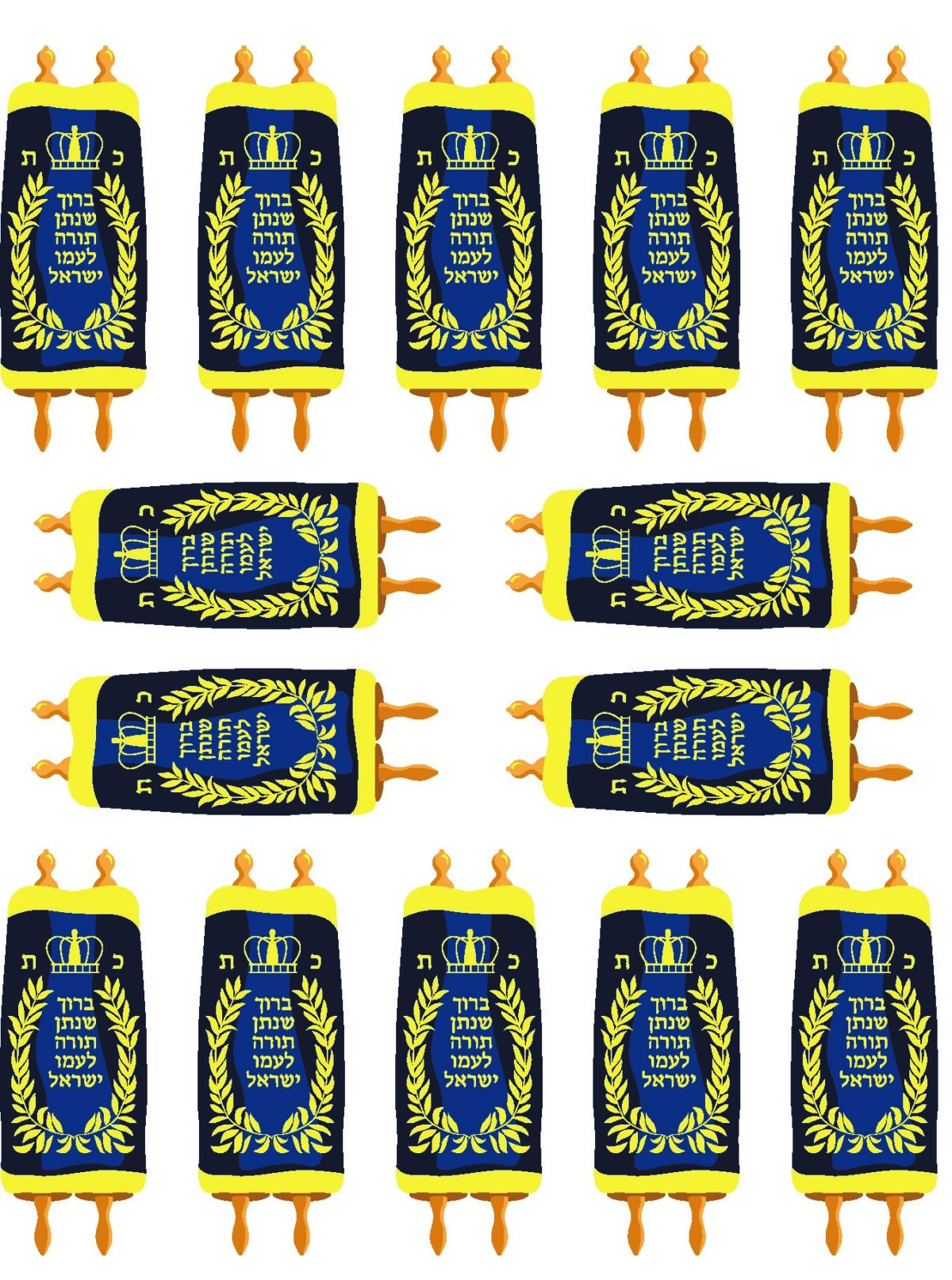 Small Sefer Torah Stickers – Crafts and More