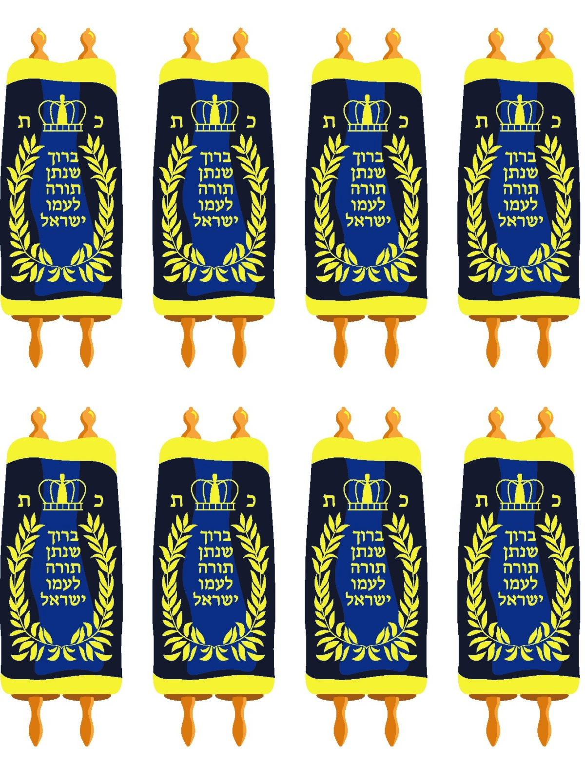 Large Sefer Torah Stickers – Crafts and More