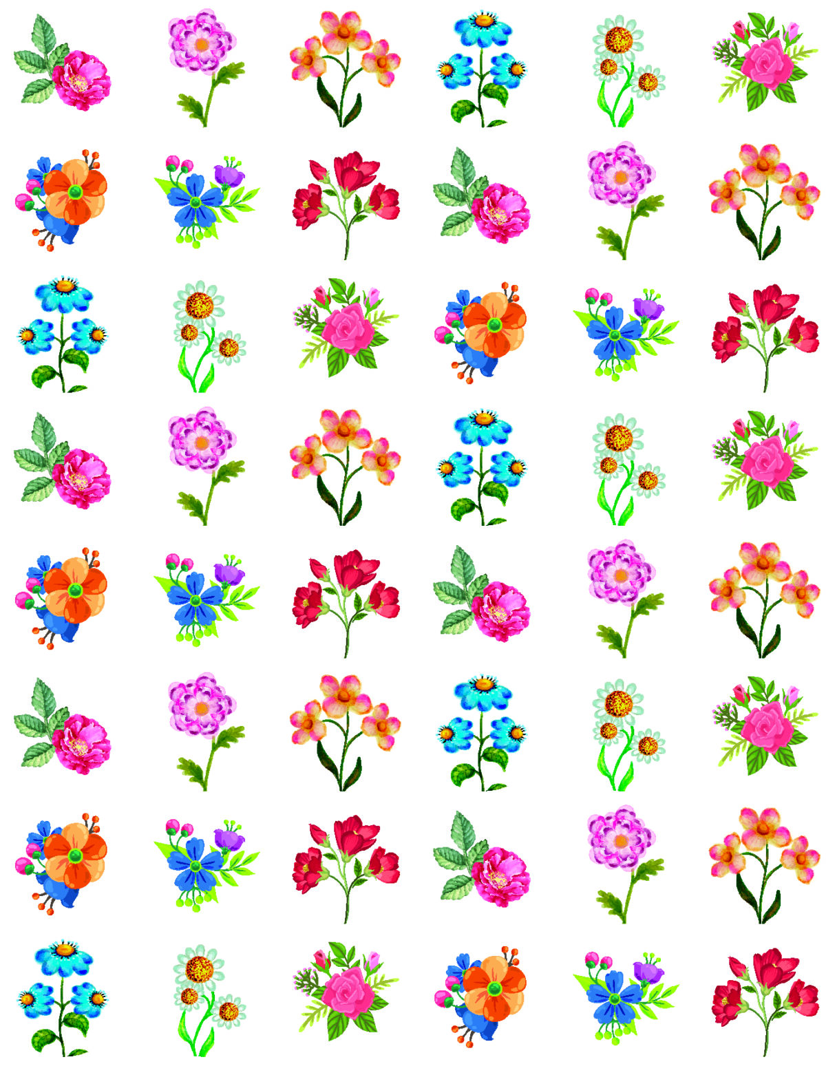Flower Stickers – Crafts and More