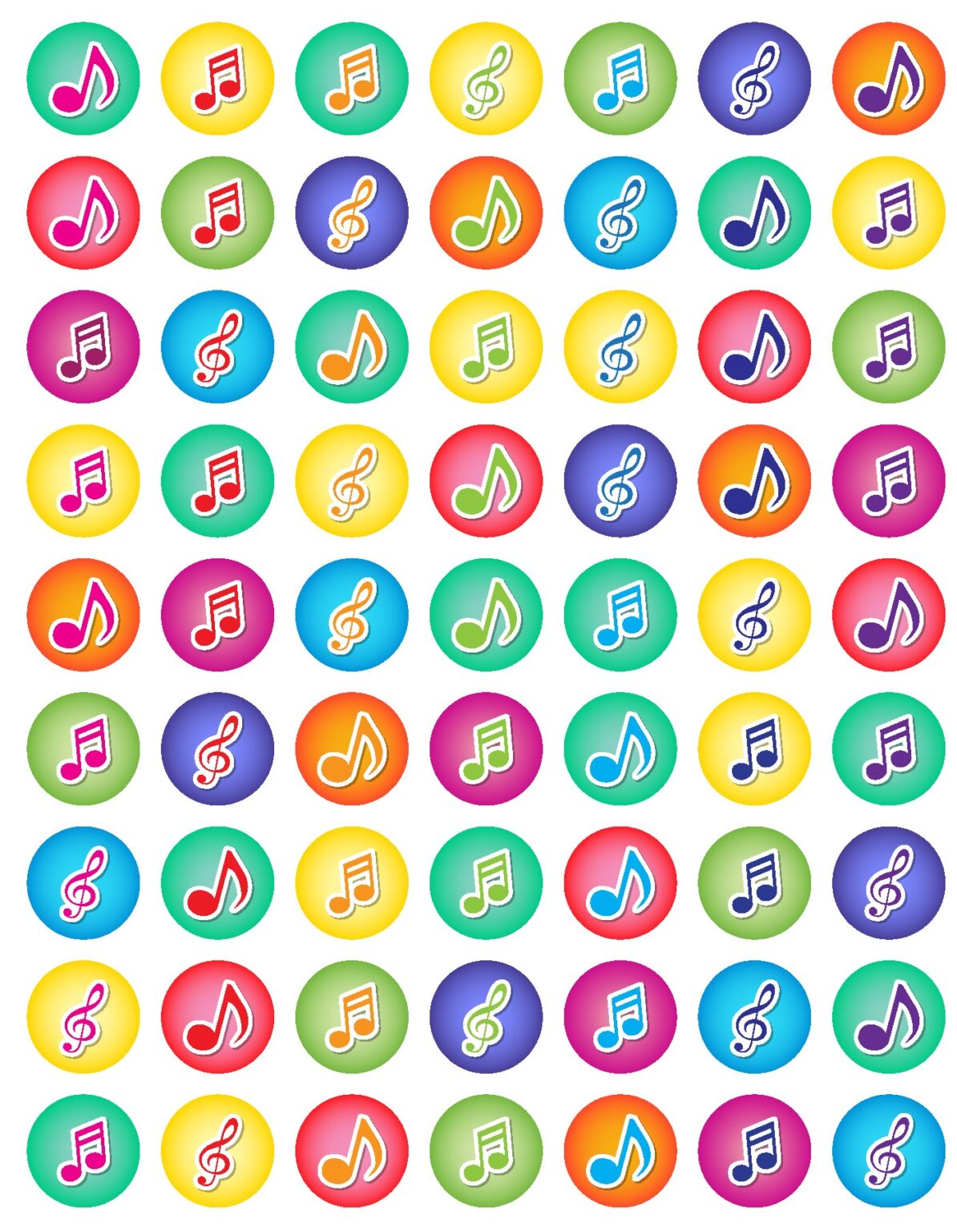 Musical Notes Dot Stickers – Crafts and More
