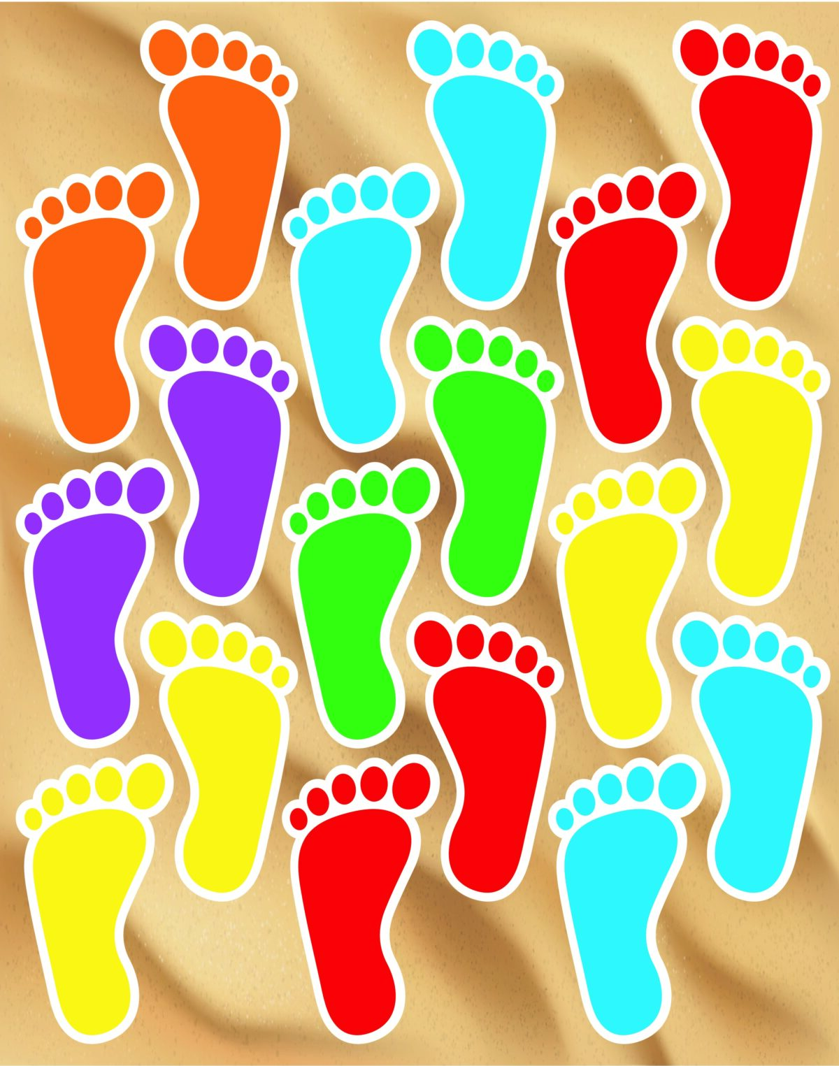 Footprint Stickers – Crafts and More